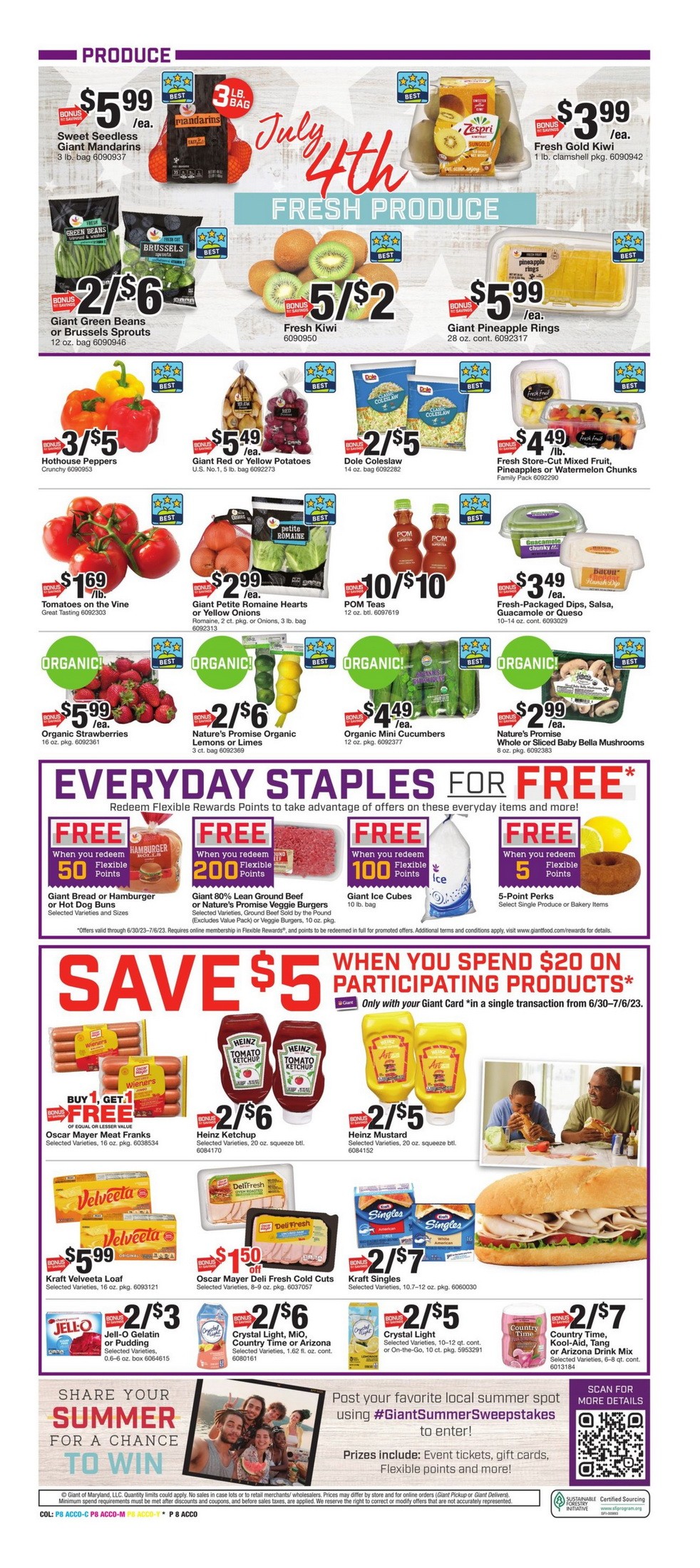 Giant Food Weekly Flyer June 30 – July 06, 2023 (Independence Day Promotion Included)