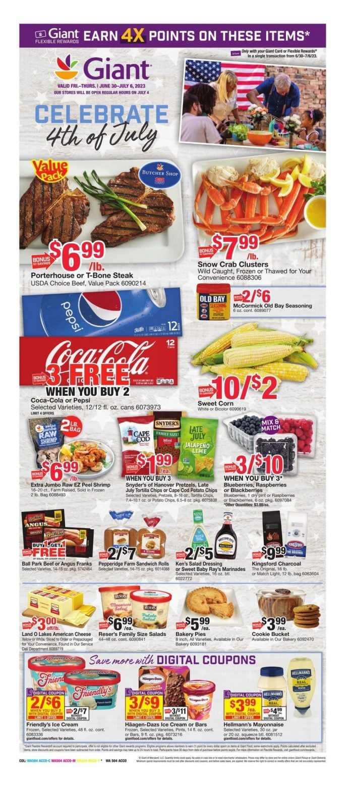Giant Food Weekly Flyer June 30 – July 06, 2023 (Independence Day Promotion Included)