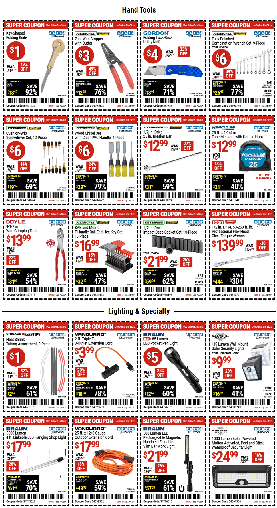 Harbor Freight Coupon Ad June 19 – July 04, 2023