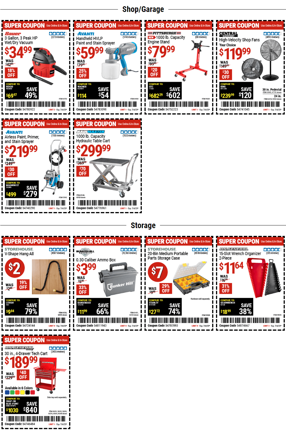 Harbor Freight Coupon Ad June 19 – July 04, 2023