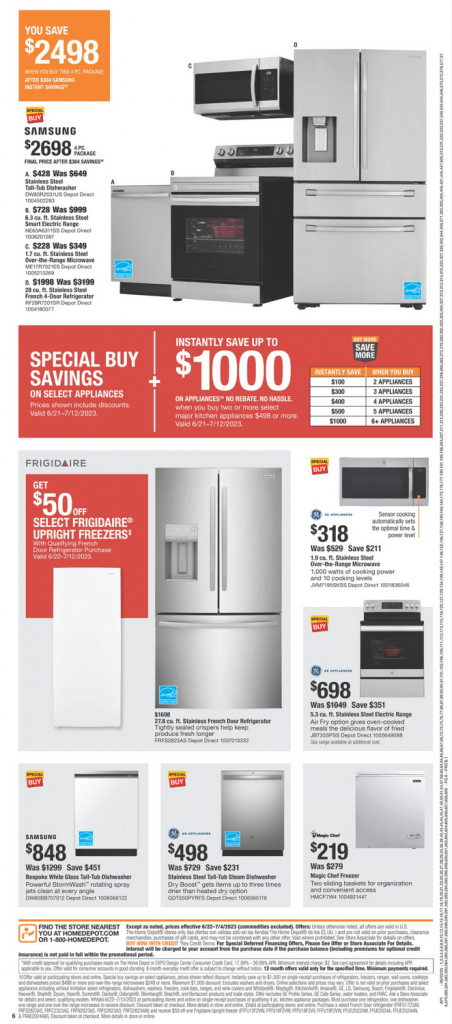 Home Depot Red, White & Blue Ad Jun 22 – Jul 04, 2023