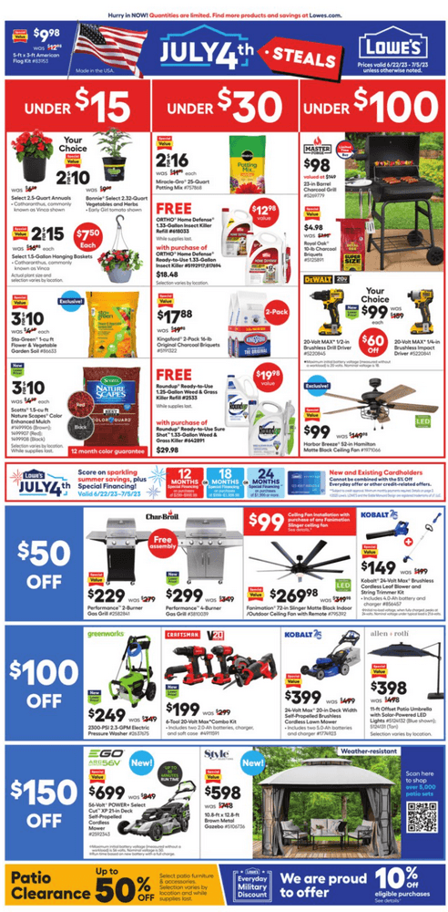 Lowe's Weekly Ad Jun 22 – Jul 05, 2023