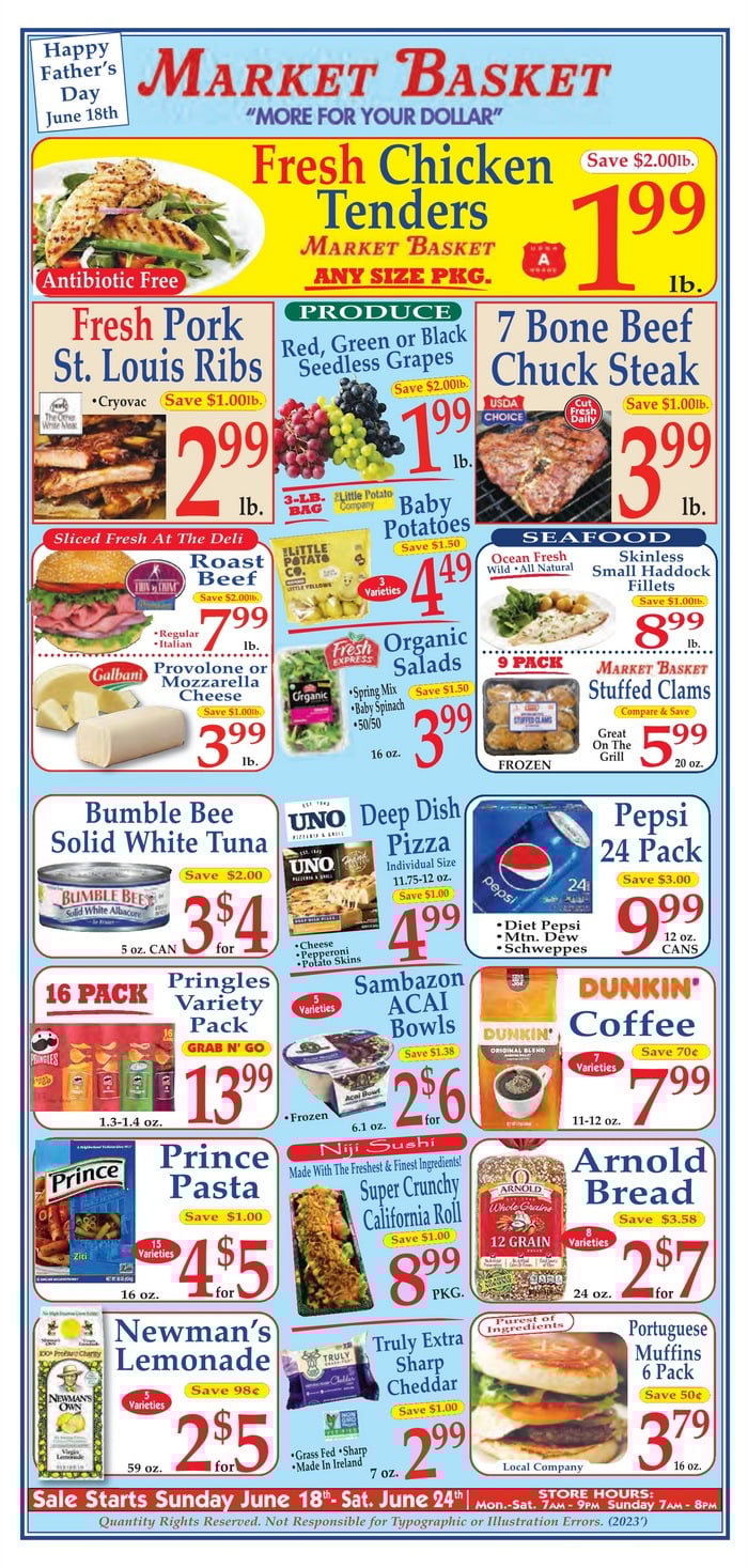 Market Basket Weekly Flyer June 18 – June 24, 2023