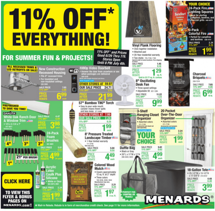 Menards Weekly Ad June 29 – July 09, 2023