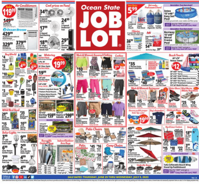 Ocean State Job Lot Weekly Ad Jun 29 – Jul 05, 2023