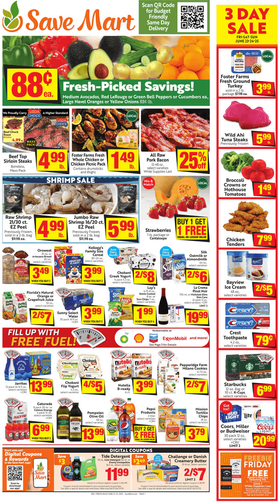 Save Mart Supermarkets Weekly Ad Jun 21 – Jun 27, 2023