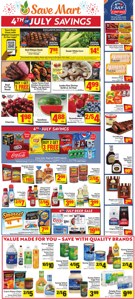 Save Mart Supermarkets Weekly Ad June 28 – July 04, 2023