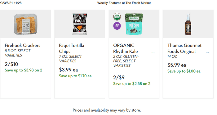 The Fresh Market Weekly Ad Jun 21 – Jun 27, 2023