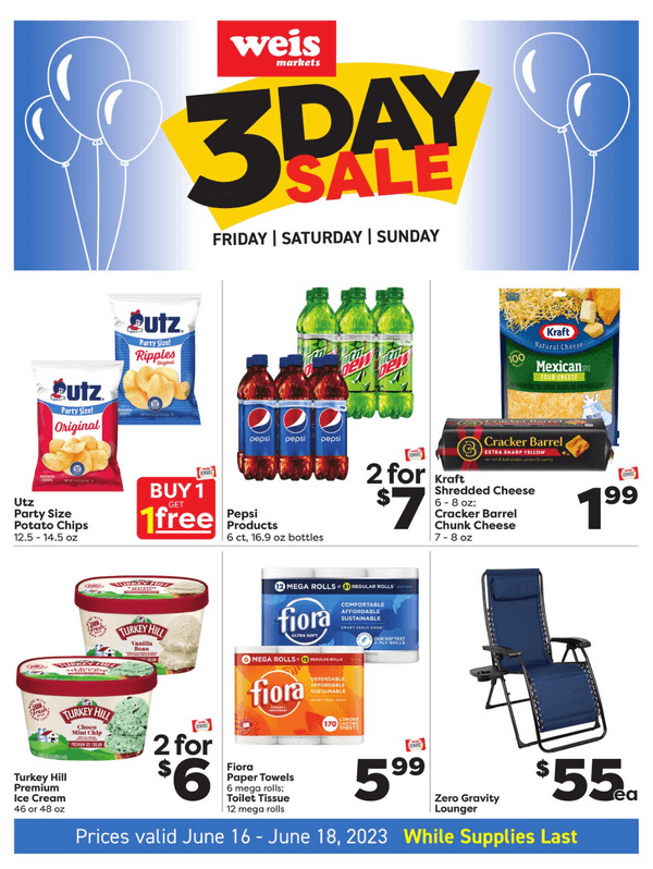 Weis Markets Three Day Ad June 16 – June 18, 2023