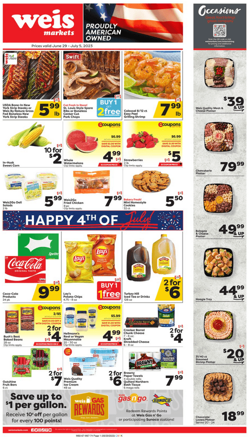 Weis Markets Weekly Sale June 29 – Jul 05, 2023 (Independence Day ...