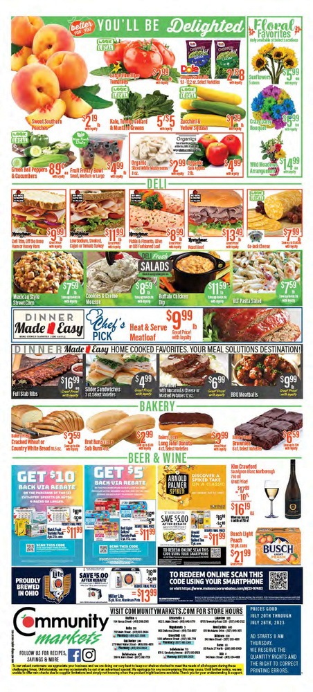 Community Markets Weekly Ad July 20 – July 26, 2023