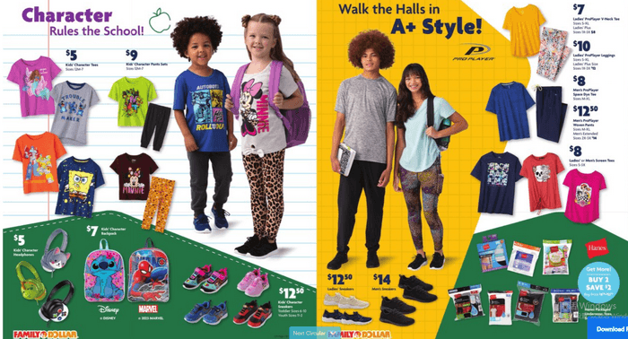 Family Dollar Back-to-School Ad July 09 – Sep 02, 2023
