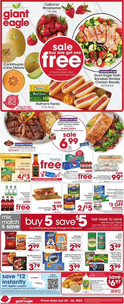 Giant Eagle Weekly Ad July 20 – July 26, 2023