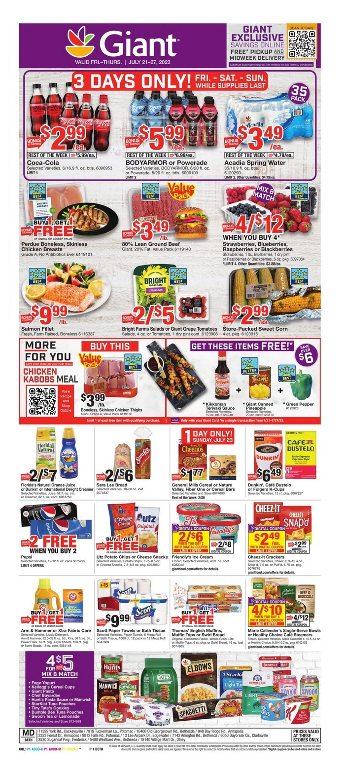 Giant Food Weekly Flyer Jul 21 – Jul 27, 2023