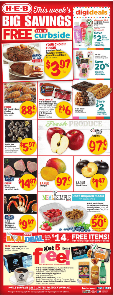 HEB Weekly Ad Jul 19 – Jul 25, 2023
