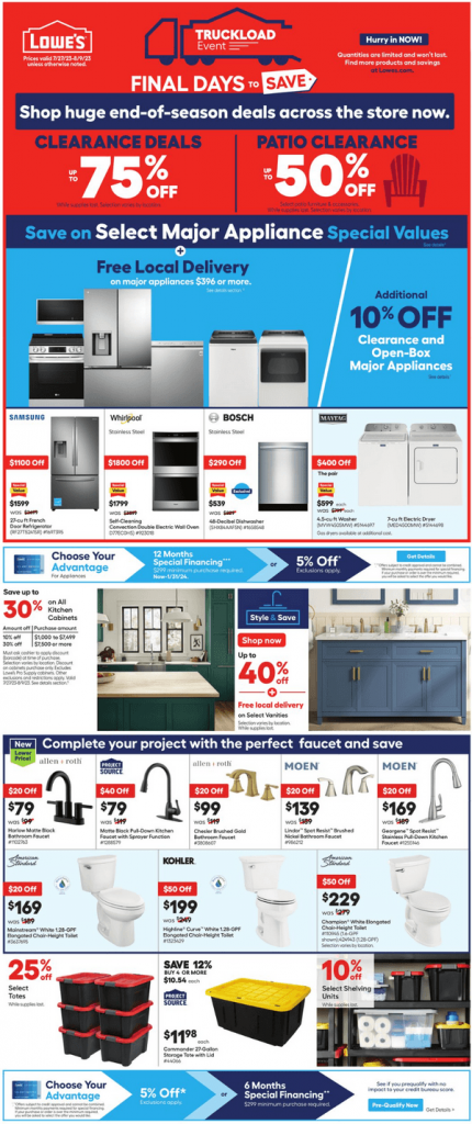 Lowe's Weekly Ad Jul 27 – Aug 09, 2023