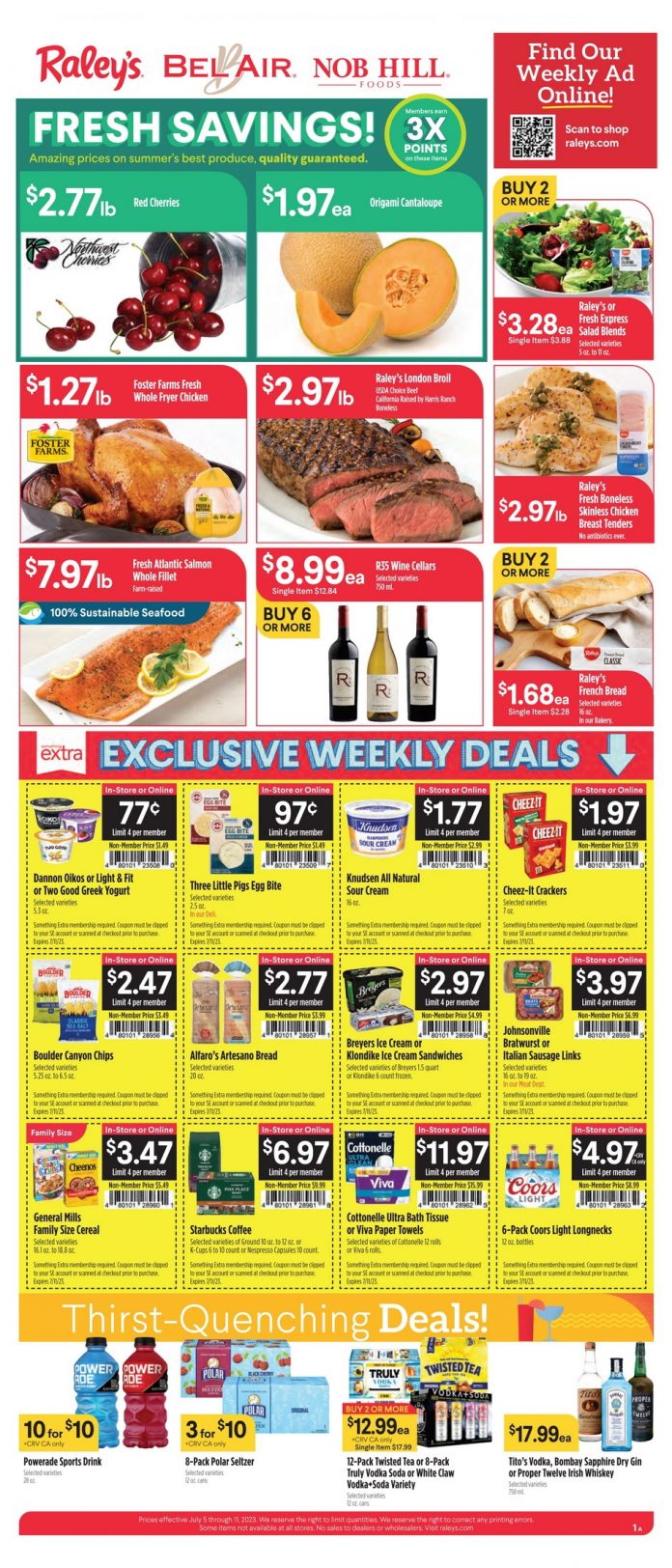 Raley's Supermarkets Weekly Ad Jul 05 – Jul 11, 2023
