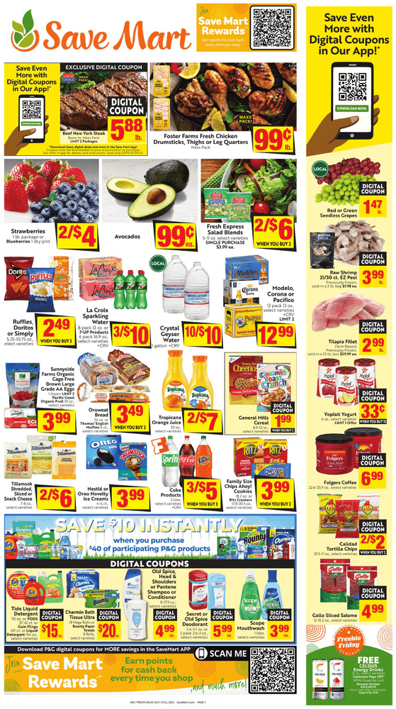 Save Mart Supermarkets Weekly Ad Jul 19 – Jul 25, 2023
