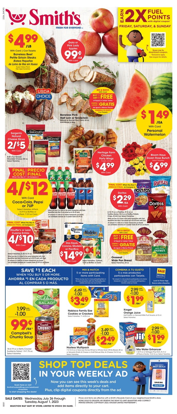 Smith's Food and Drug Weekly Ad Jul 26 – Aug 01, 2023