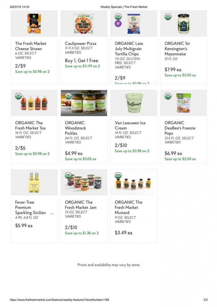The Fresh Market Weekly Ad July 05 – July 11, 2023