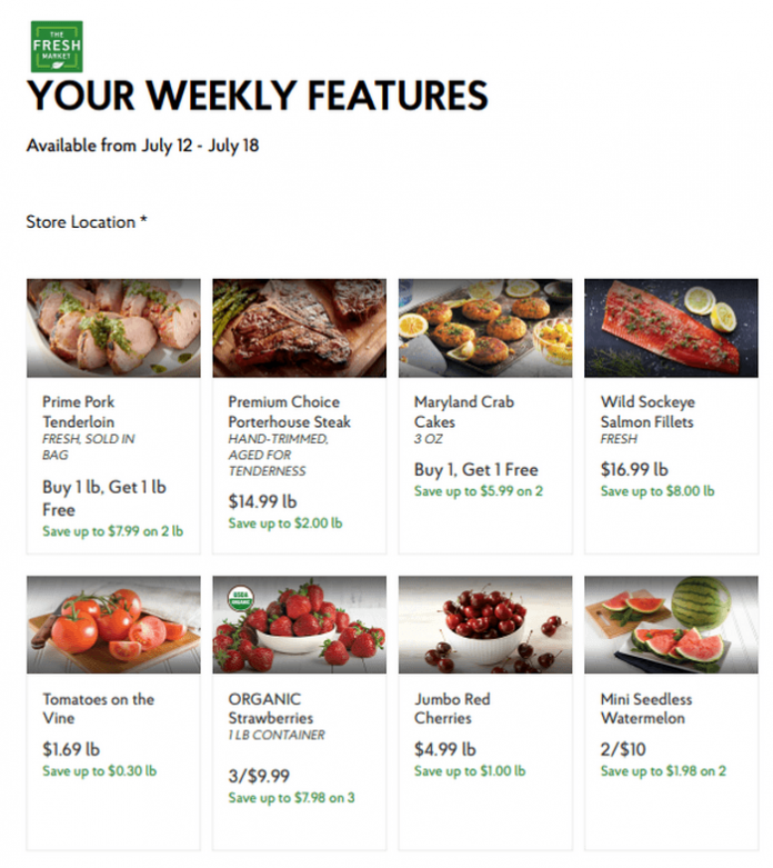The Fresh Market Weekly Ad Jul 12 – Jul 18, 2023