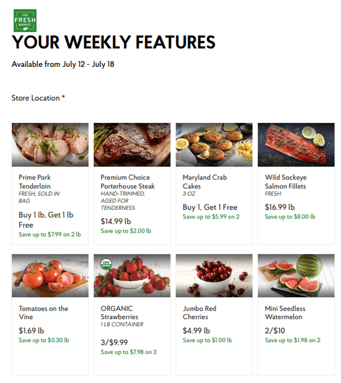 The Fresh Market Weekly Ad Jul 12 – Jul 18, 2023