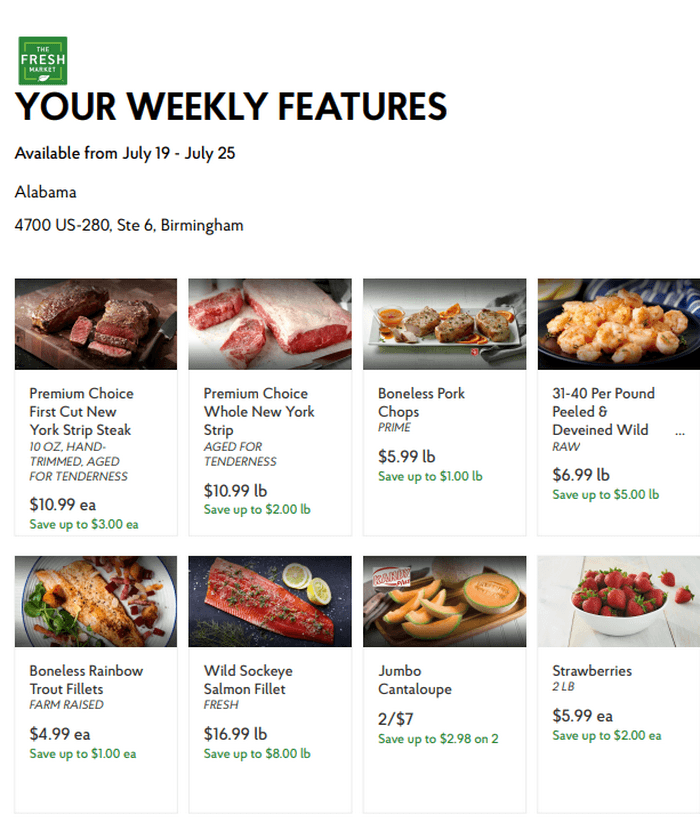 The Fresh Market Weekly Ad July 19 – July 25, 2023