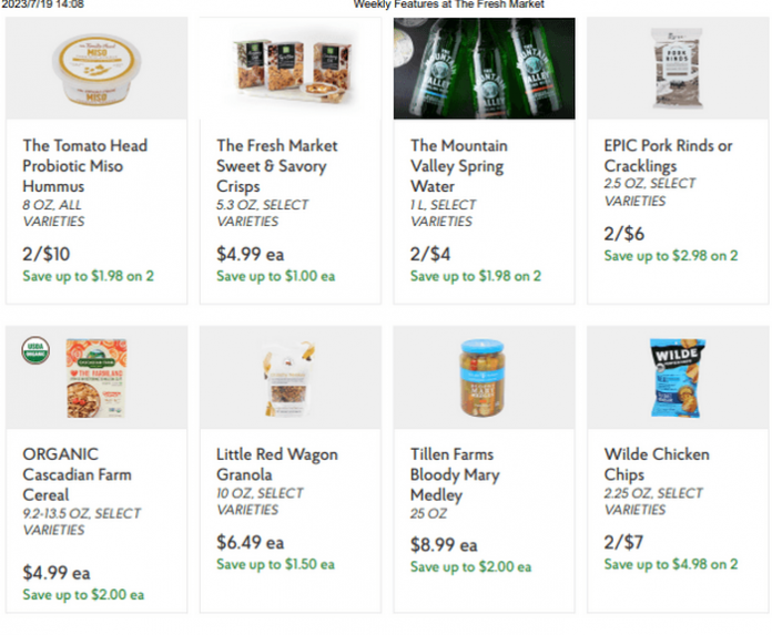 The Fresh Market Weekly Ad July 19 – July 25, 2023