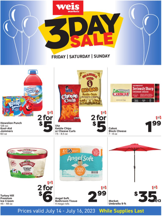 Weis Markets Three Day Ad July 14 – July 16, 2023