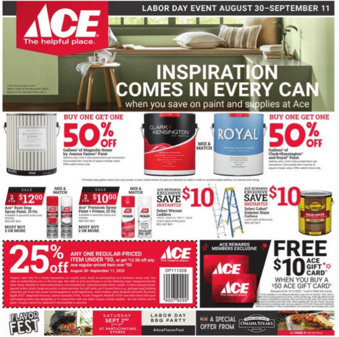 ACE Hardware Weekly Ad Aug 30 – Sep 11, 2023 ((Labor Day Promotion ...