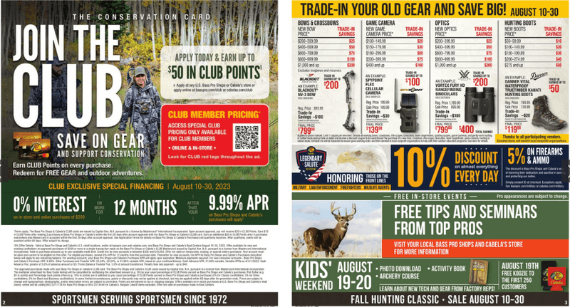 Bass Pro Shops Fall Hunting Classic Sale Aug 10 – Aug 30, 2023