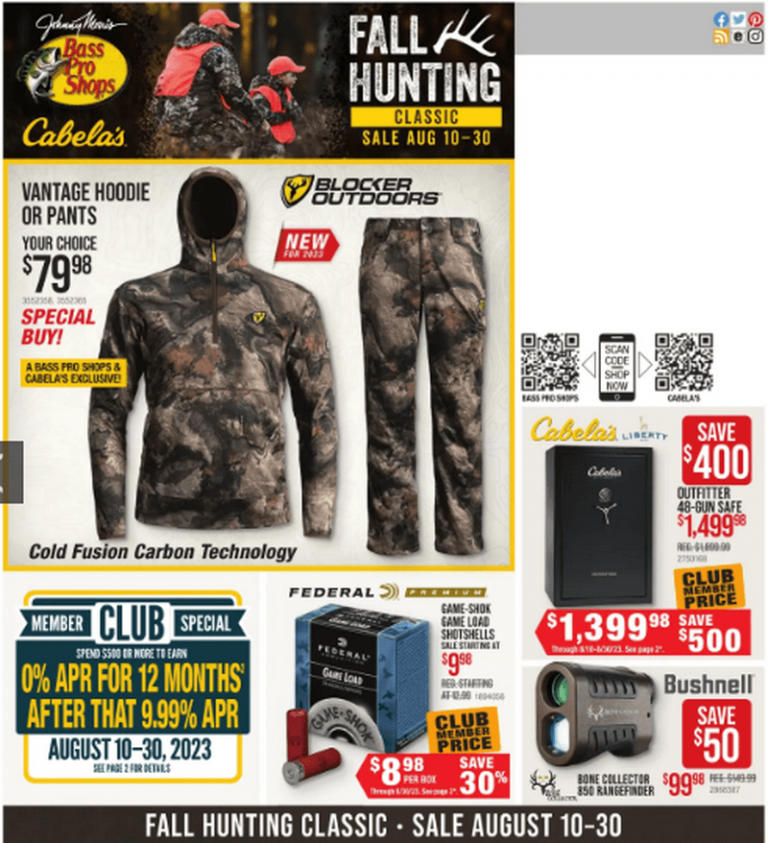 Bass Pro Shops Fall Hunting Classic Sale Aug 10 – Aug 30, 2023