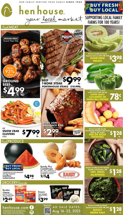 Hen House Weekly Ad Aug 16 – Aug 22, 2023