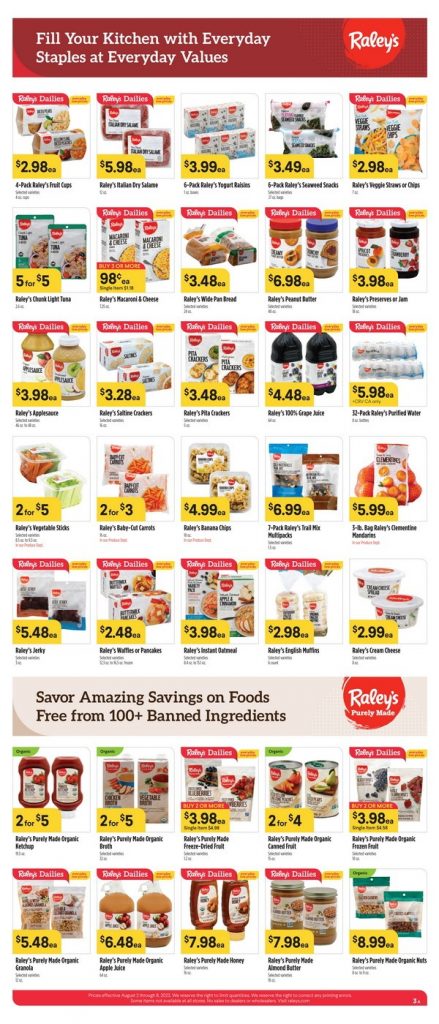 Raley's Supermarkets Weekly Ad Aug 02 – Aug 08, 2023