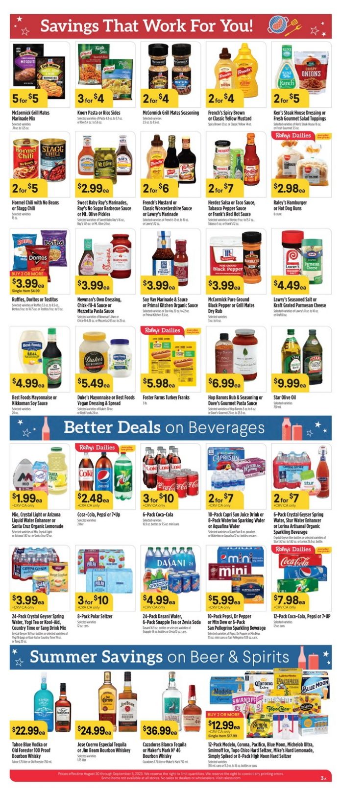 Raley's Supermarkets Weekly Ad Aug 30 – Sep 05, 2023 (Labor's Day ...
