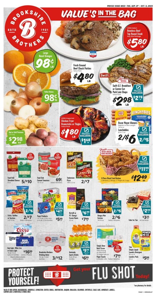 Brookshire Brothers Weekly Ad Sep 27 – Oct 03, 2023