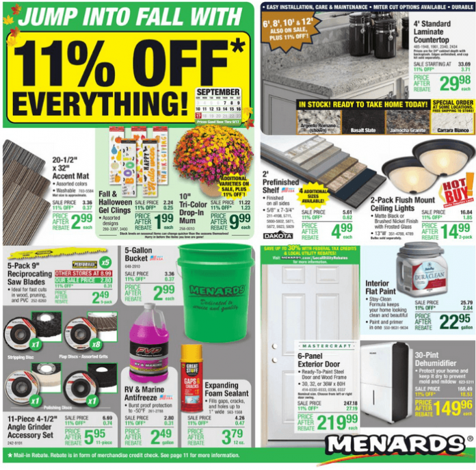 Menards Weekly Ad Sep 07 – Sep 17, 2023