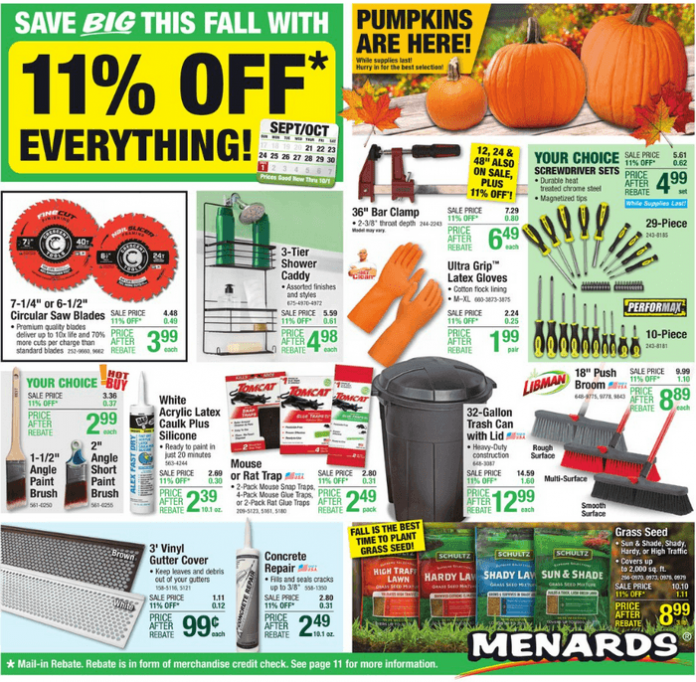 Menards Weekly Ad Sep 21 – Oct 01, 2023