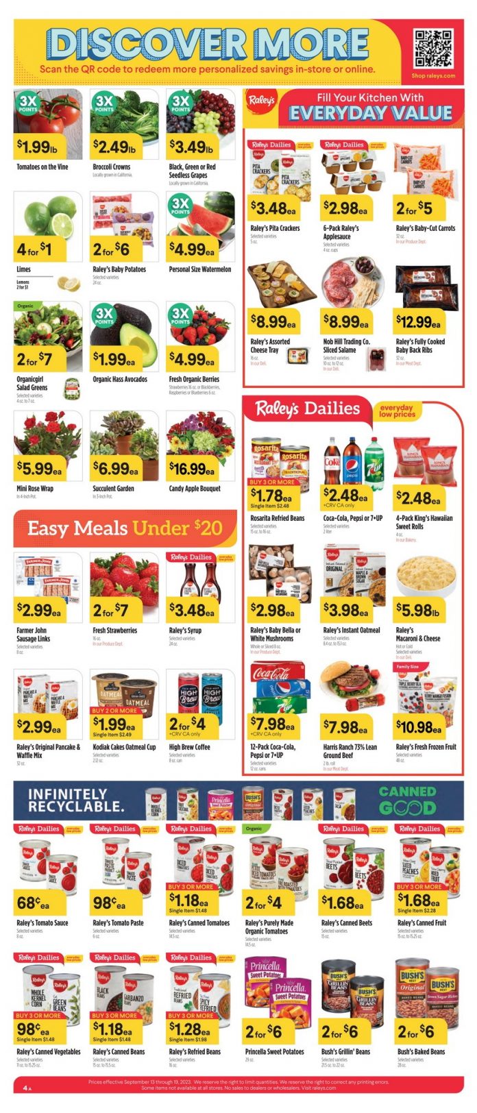 Raley's Supermarkets Weekly Ad Sep 13 – Sep 19, 2023