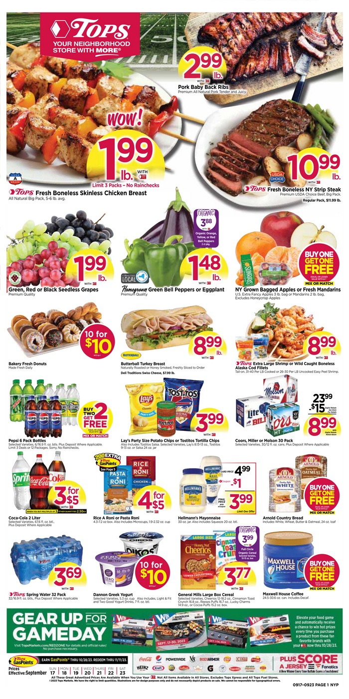 Tops Weekly Ad Sep 17 – Sep 23, 2023