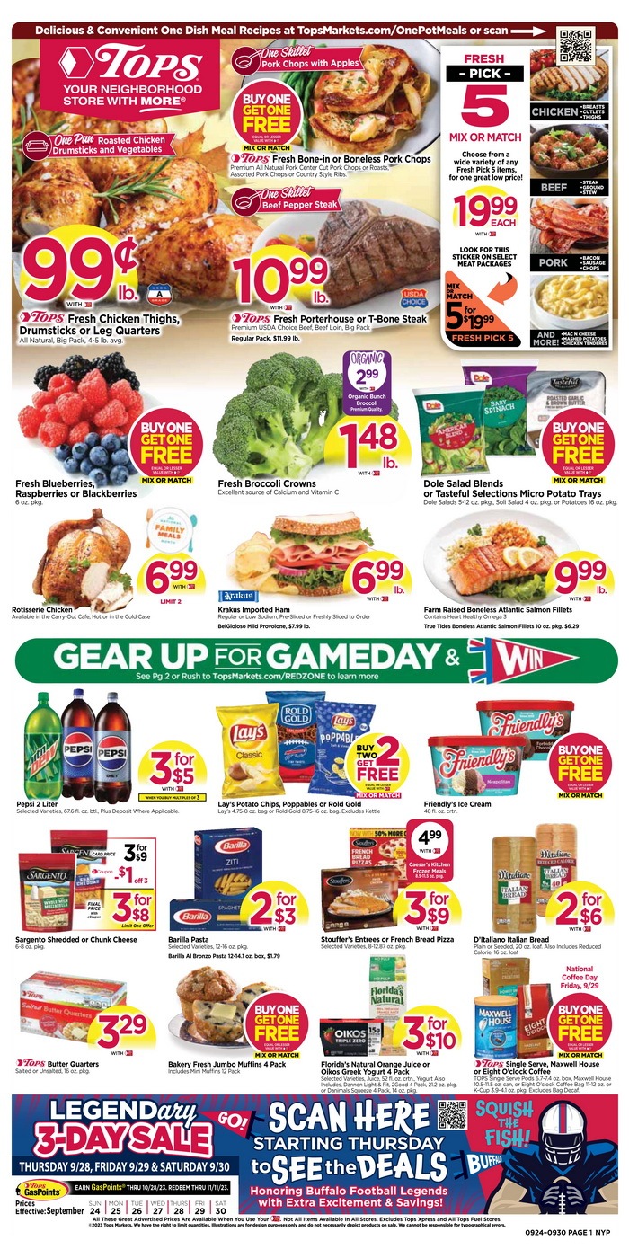 Tops Weekly Ad Sep 24 – Sep 30, 2023