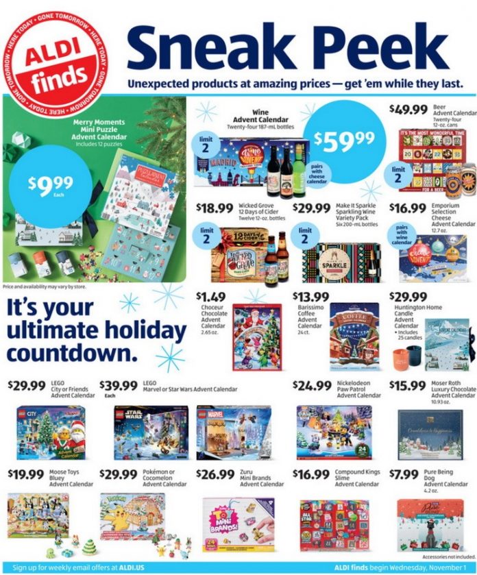 ALDI Sneak Peak In-Store Ad Nov 01 – Nov 07, 2023
