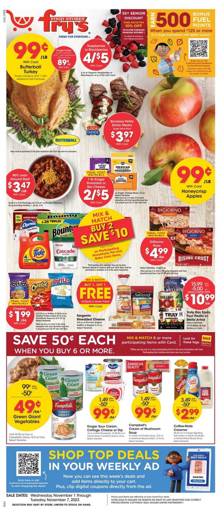 Fry's Food Weekly Ad Nov 01 – Nov 07, 2023