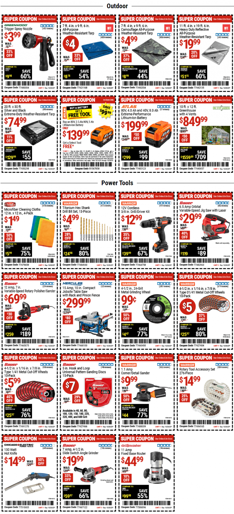 Harbor Freight Coupon Sale Oct 16 – Oct 29, 2023
