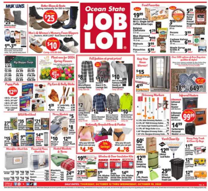 Ocean State Job Lot Weekly Ad Oct 12 – Oct 18, 2023