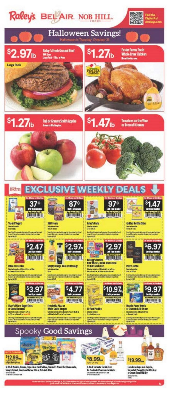 Raley's Supermarkets Weekly Ad Oct 25 – Oct 31, 2023