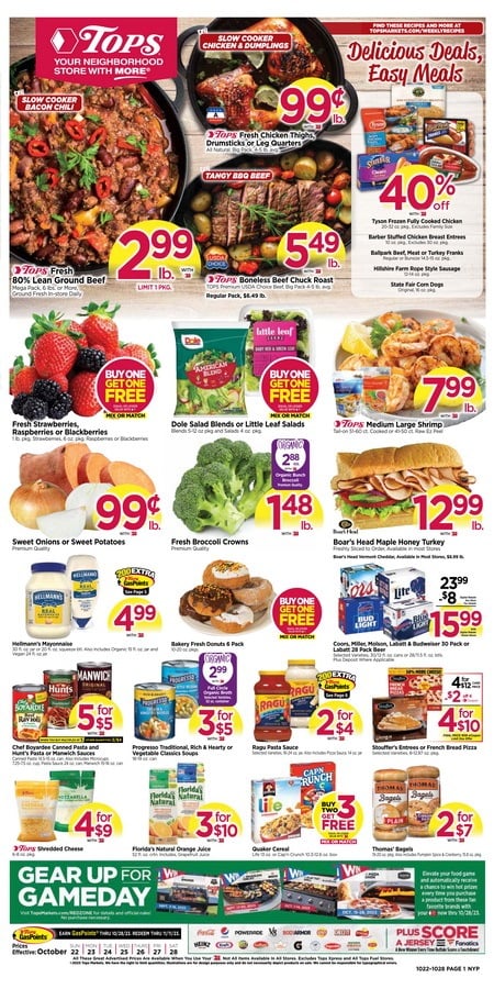 Tops Weekly Ad Oct 22 – Oct 28, 2023