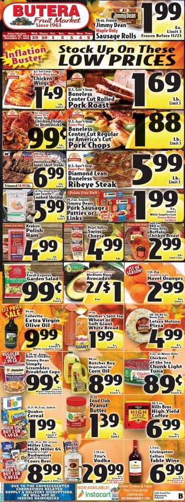 Butera Weekly Ad Nov 29 – Dec 05, 2023