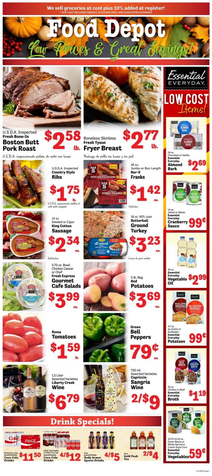 Food Depot Weekly Ad Nov 06 – Nov 12, 2023