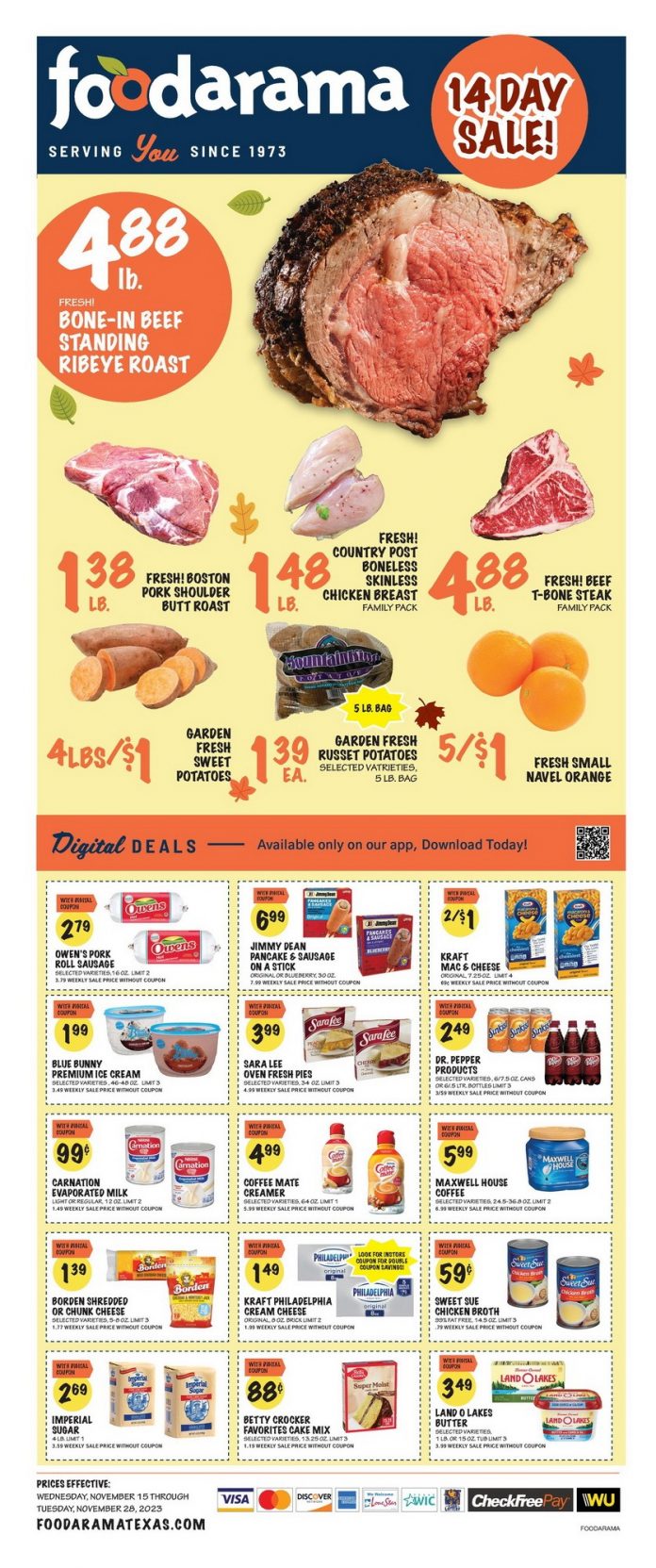 Foodarama Weekly Ad Nov 15 – Nov 28, 2023